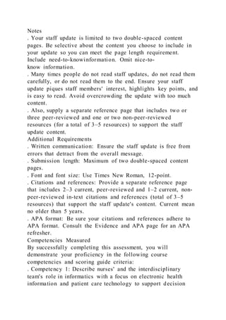 Prepare a 2-page interprofessional staff update on HIPAA and | DOCX