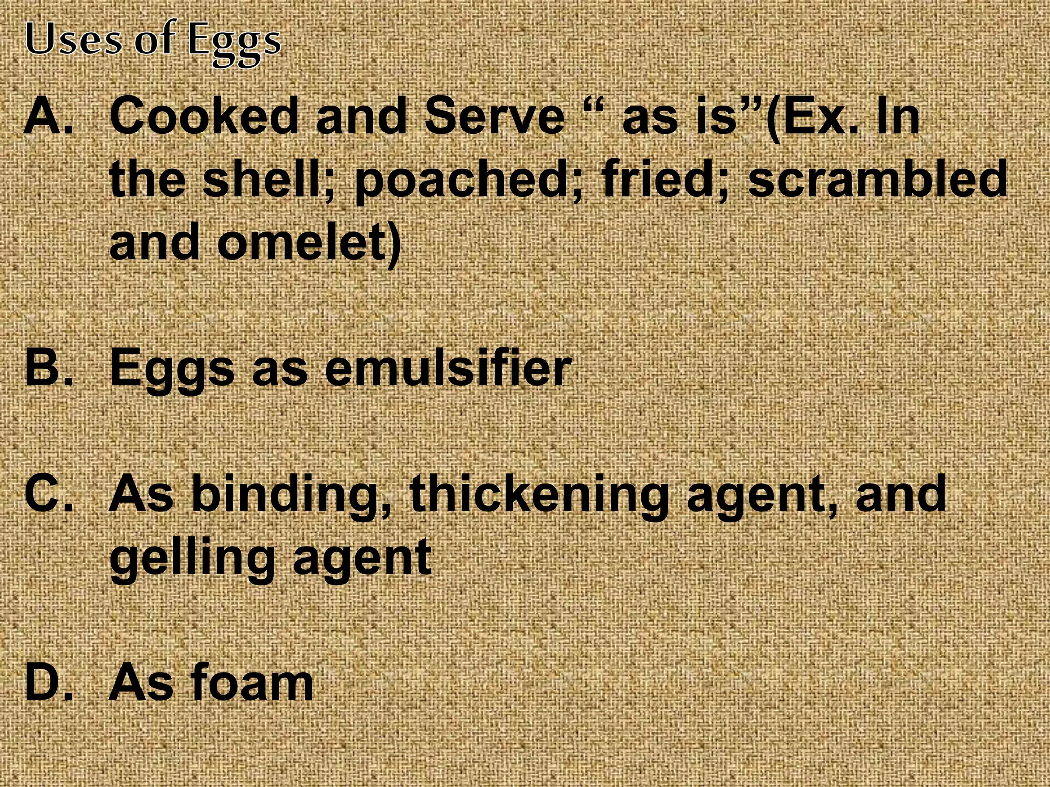 Prepare and Cook Egg Dishes | PPTX