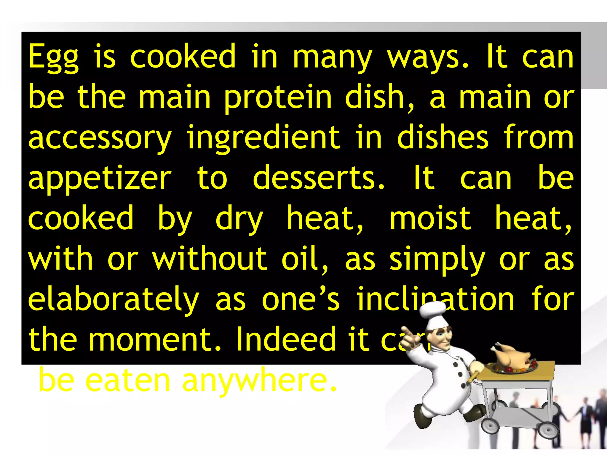 Prepare and cook egg dishes | PPTX