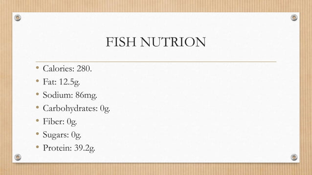 PREPARE AND COOK SEAFOOD DISHES(Fish Nutritional Value).pptx ...