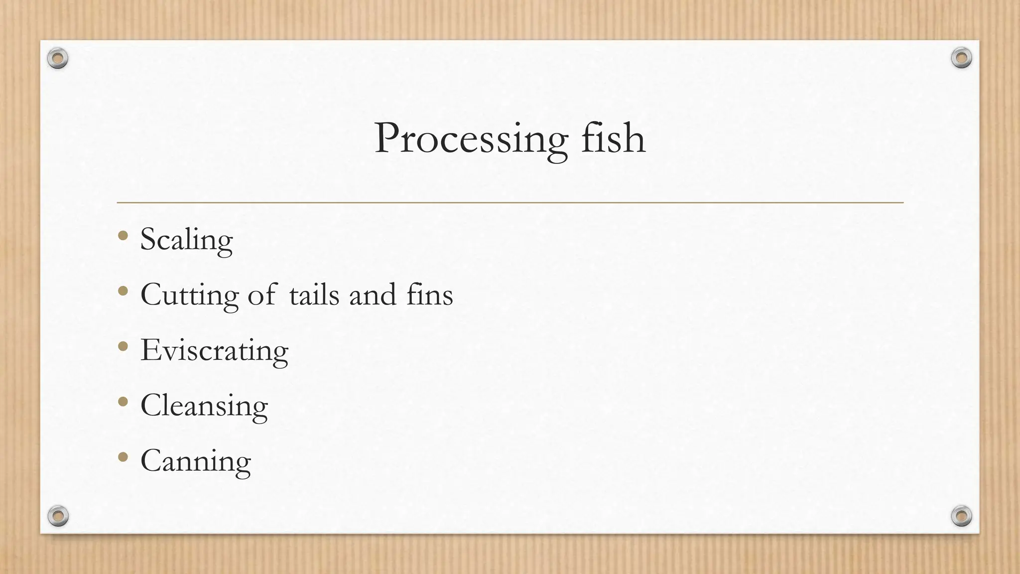 PREPARE AND COOK SEAFOOD DISHES (Processing fish and Principles of ...