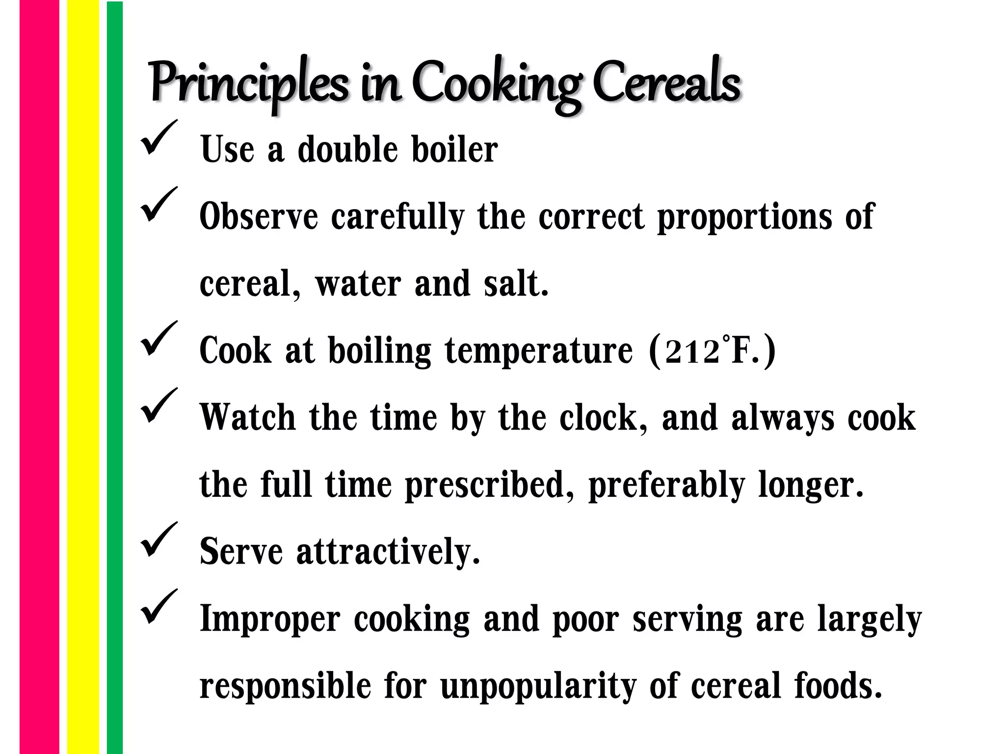 Prepare and cook starch and cereals dishes | PPTX