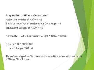 prepare and standardize N10 NaOH solution.pptx