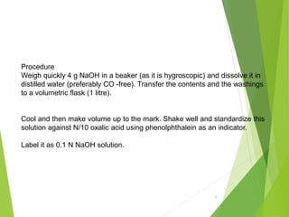 prepare and standardize N10 NaOH solution.pptx