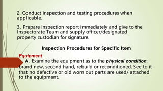 Prepare an inspection Report of the hand tools ,drawing instruments ...