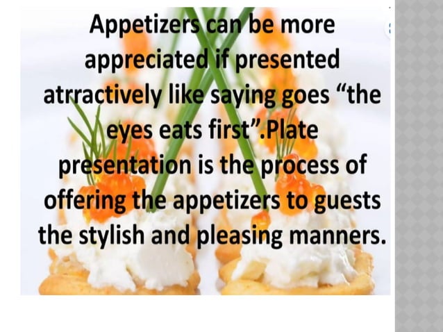 prepare appetizer cookery 1st quarter.pptx | Desserts and Baking | Food & Drink