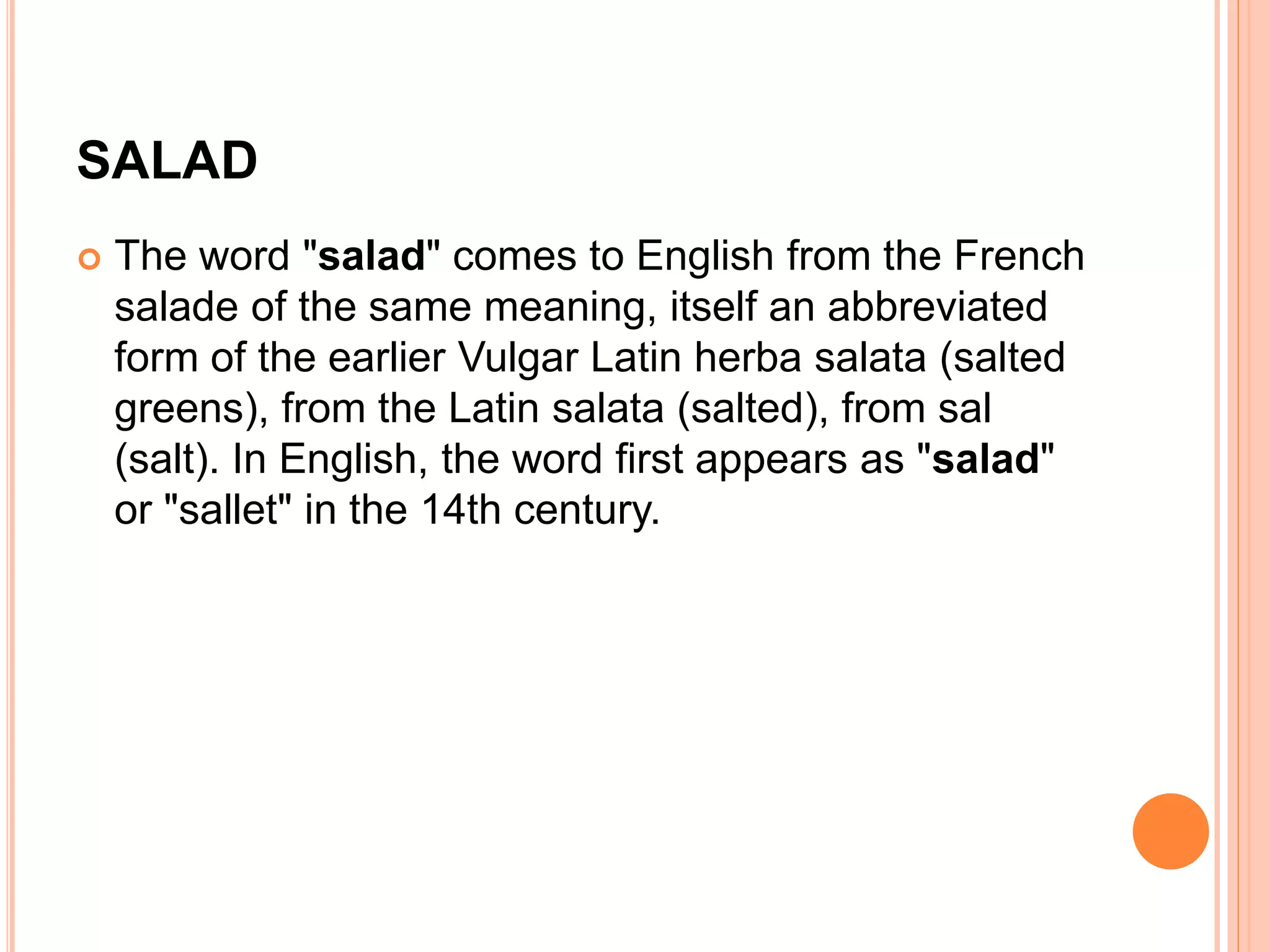 Prepare a variety of salad and dressing | PPTX