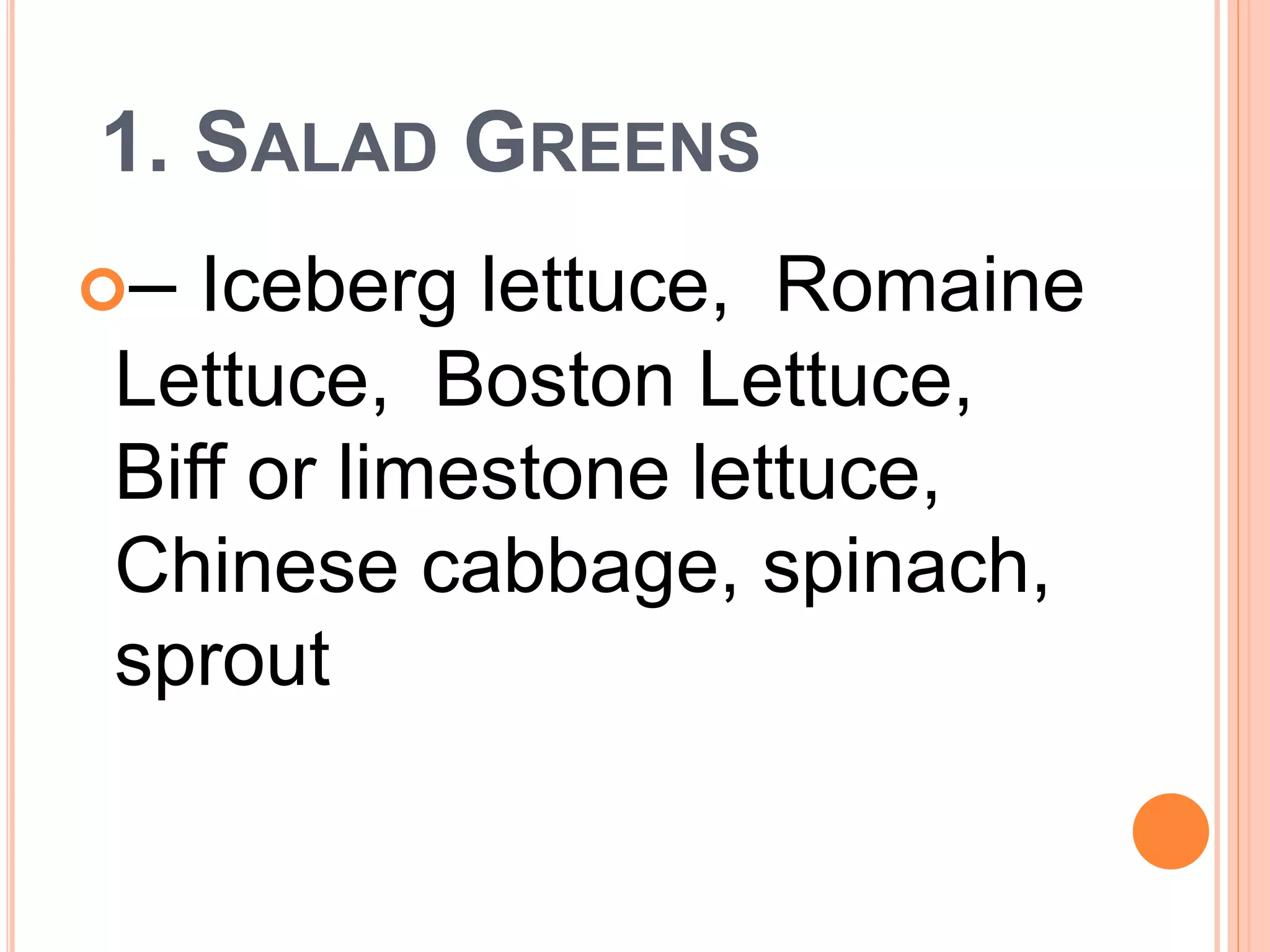 Prepare a variety of salad and dressing | PPTX