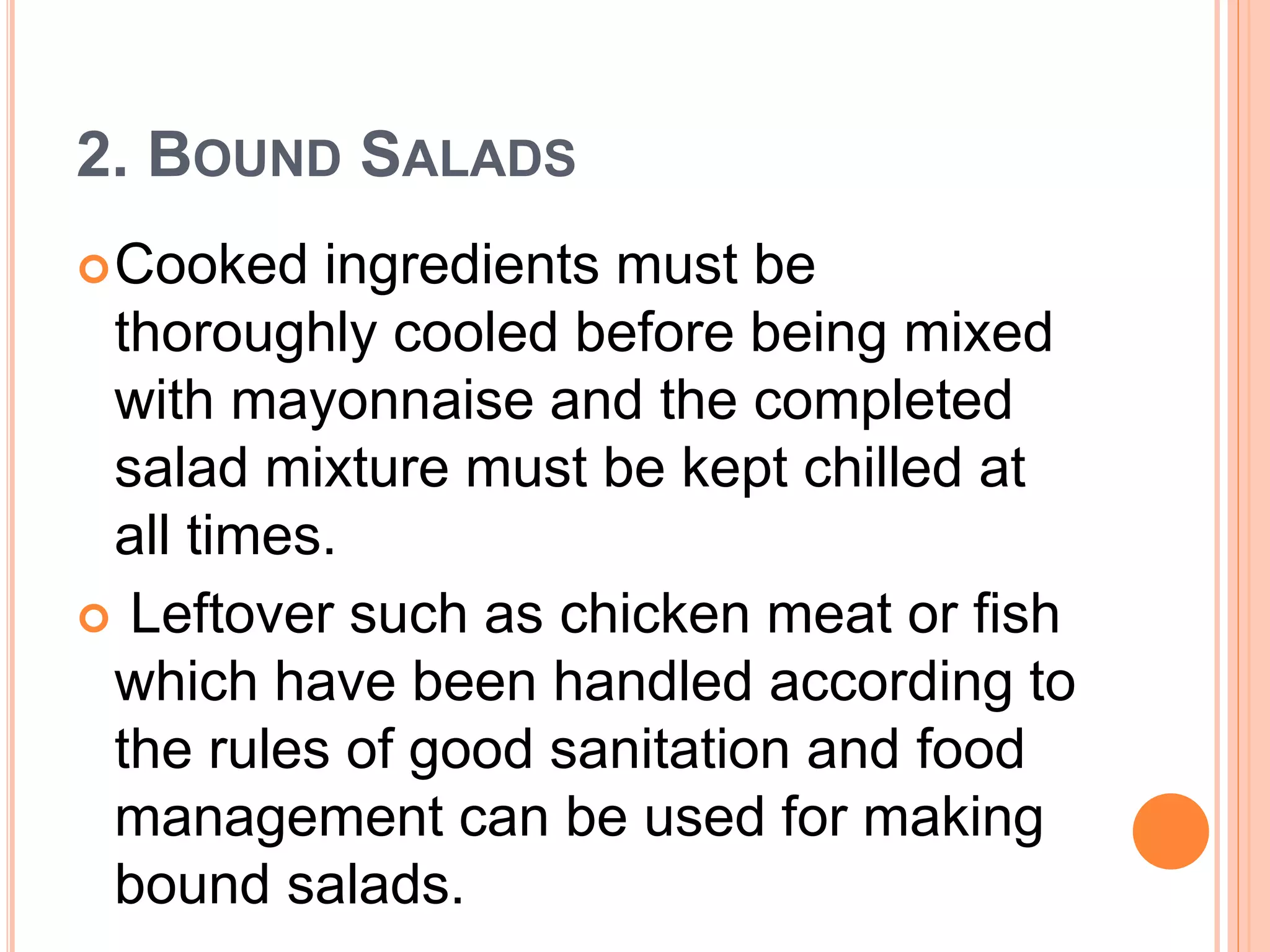 Prepare a variety of salad and dressing | PPTX