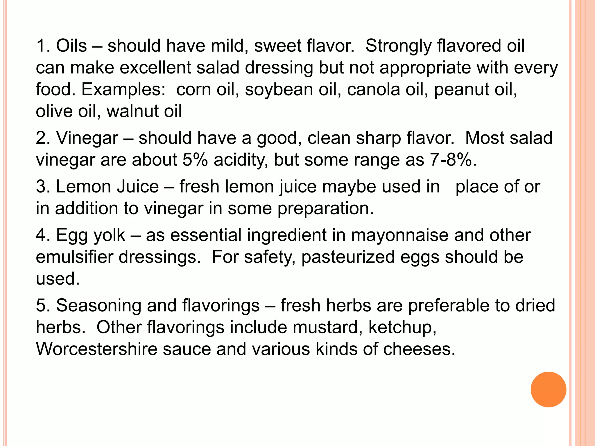 Prepare a variety of salad and dressing | PPTX