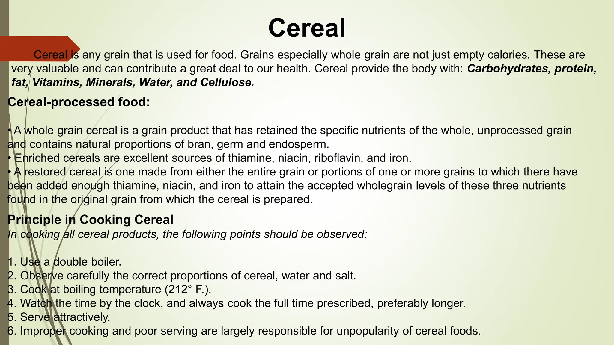Prepare Cereal and Starch Dishes.pptx Quarter II Module6 | PPTX