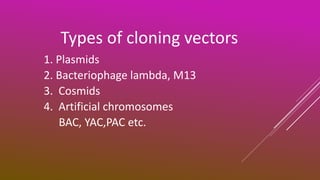 cloning vectors | PPTX
