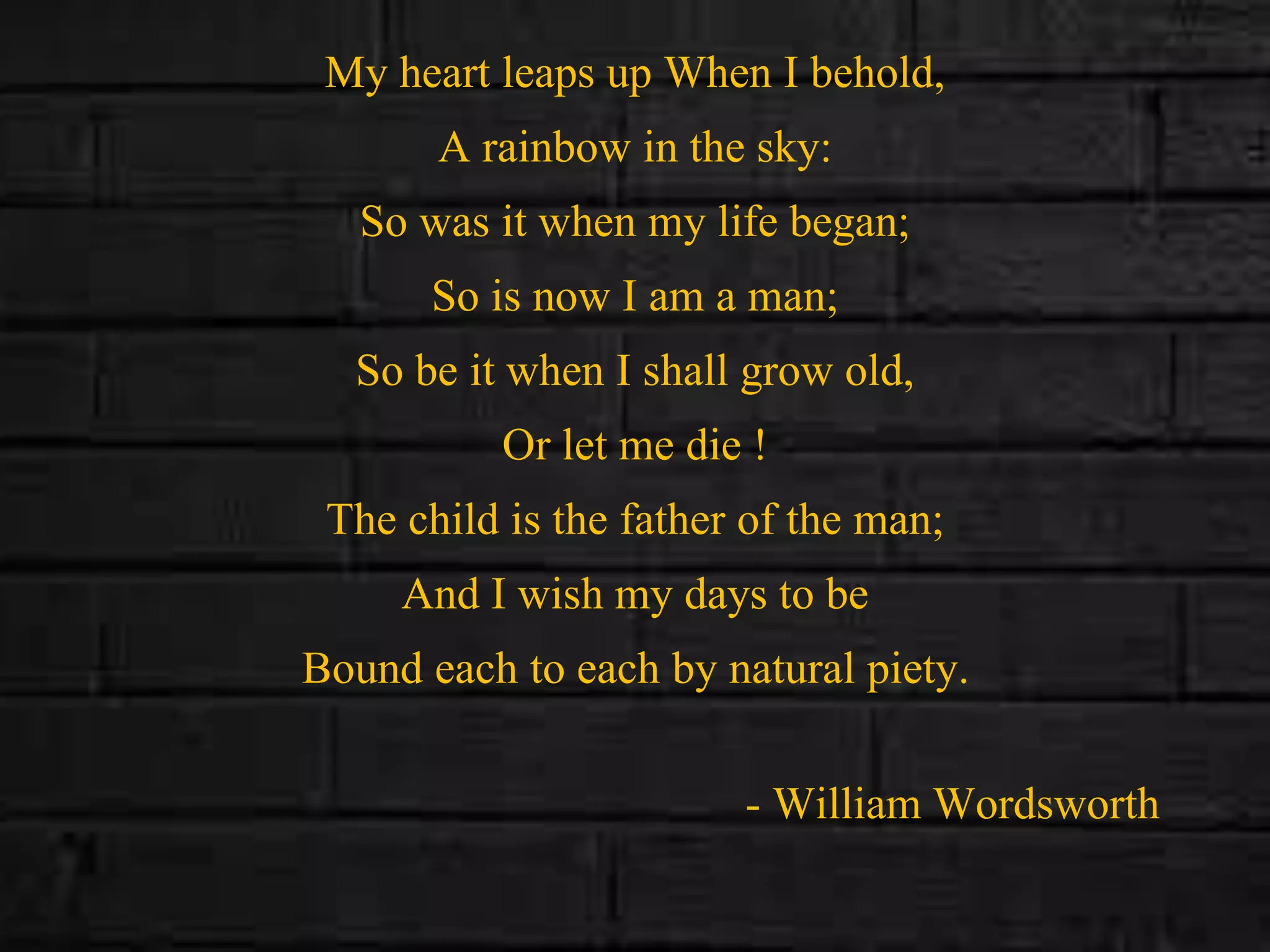 Analysis of the poetry 'Rainbow' | PPTX