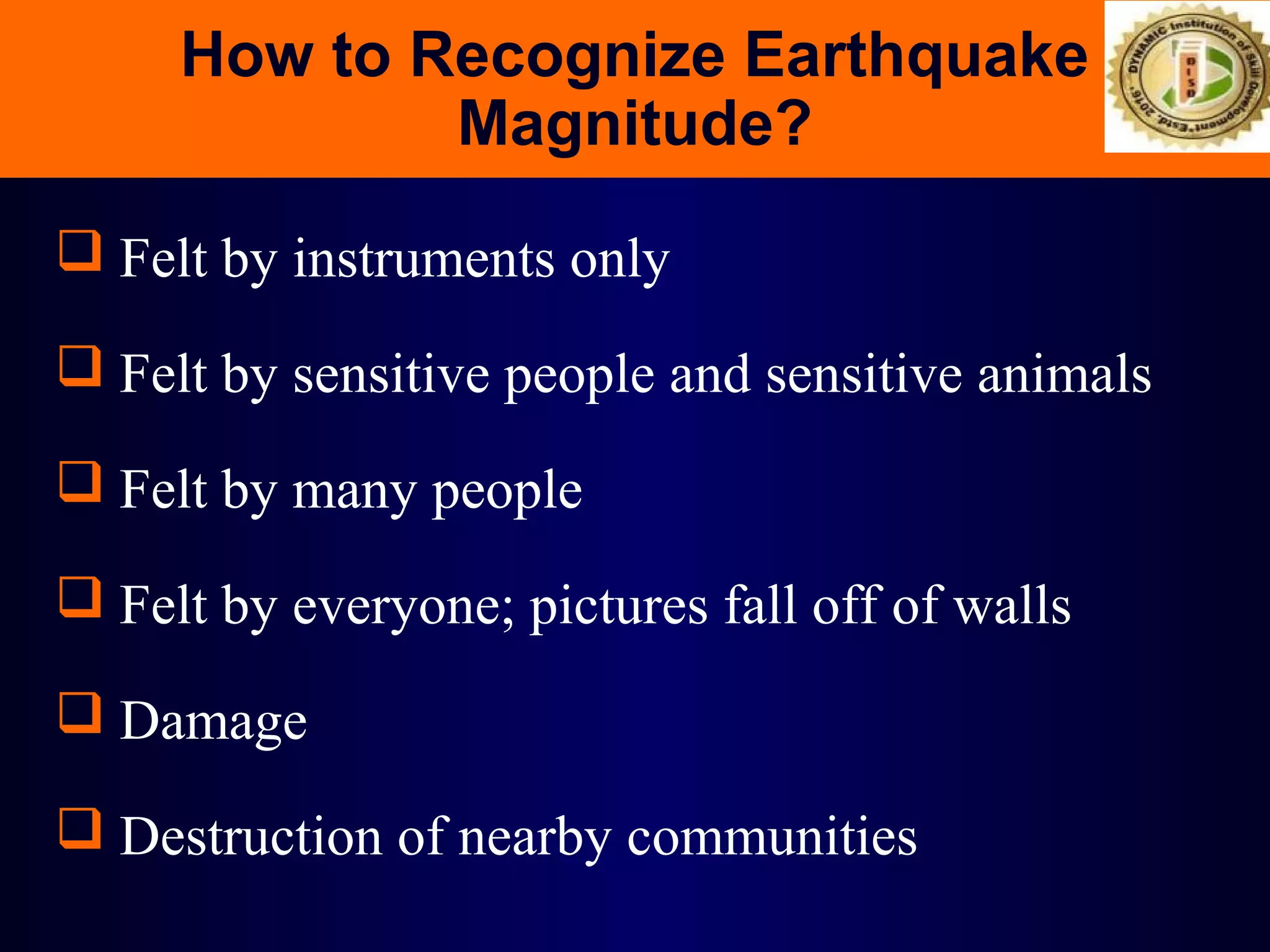 Preparedness for earthquake | PPT