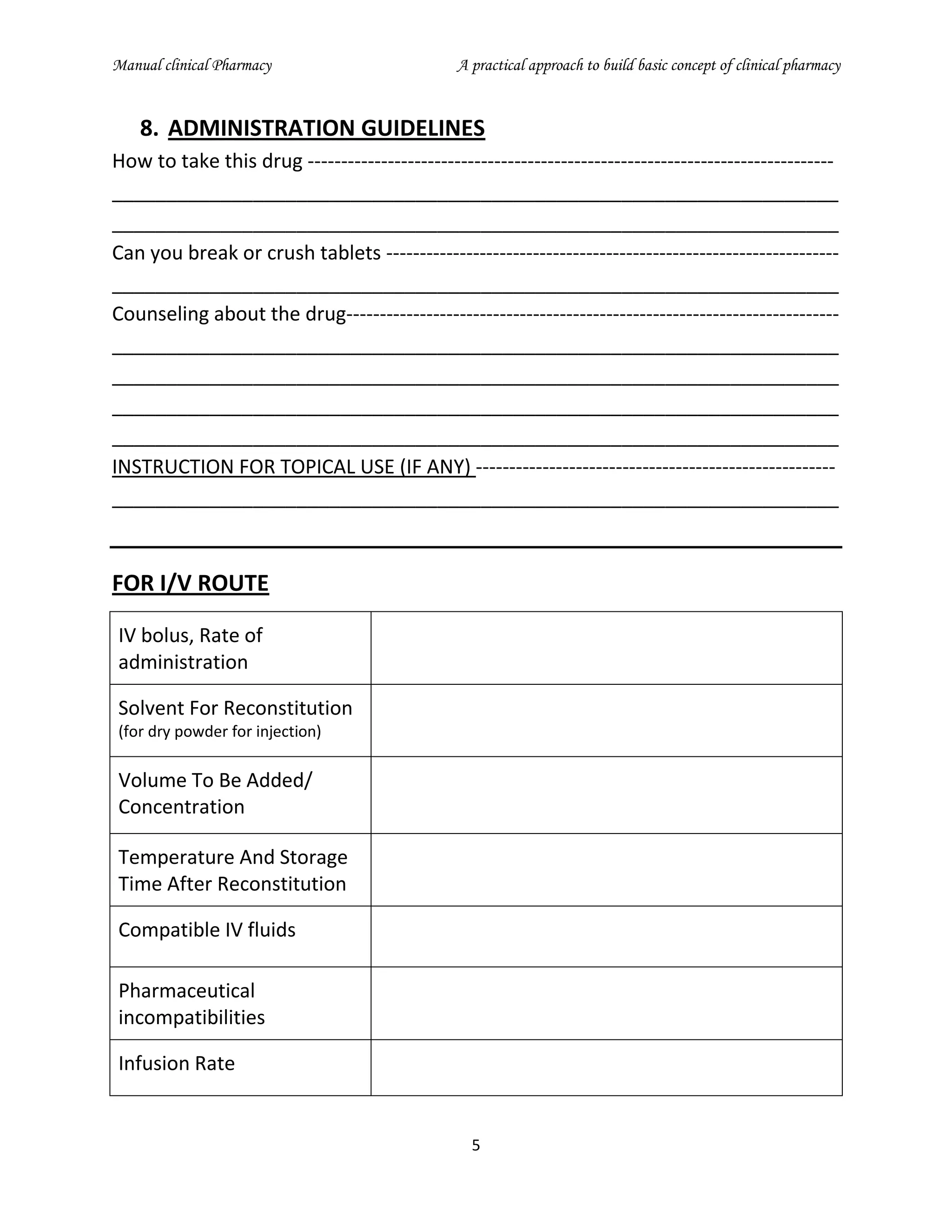 Prepare drug profile | DOCX