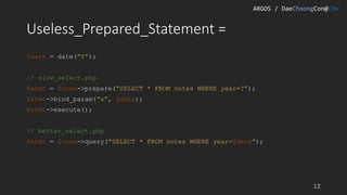 Prepared Statement 올바르게 사용하기 | PPTX