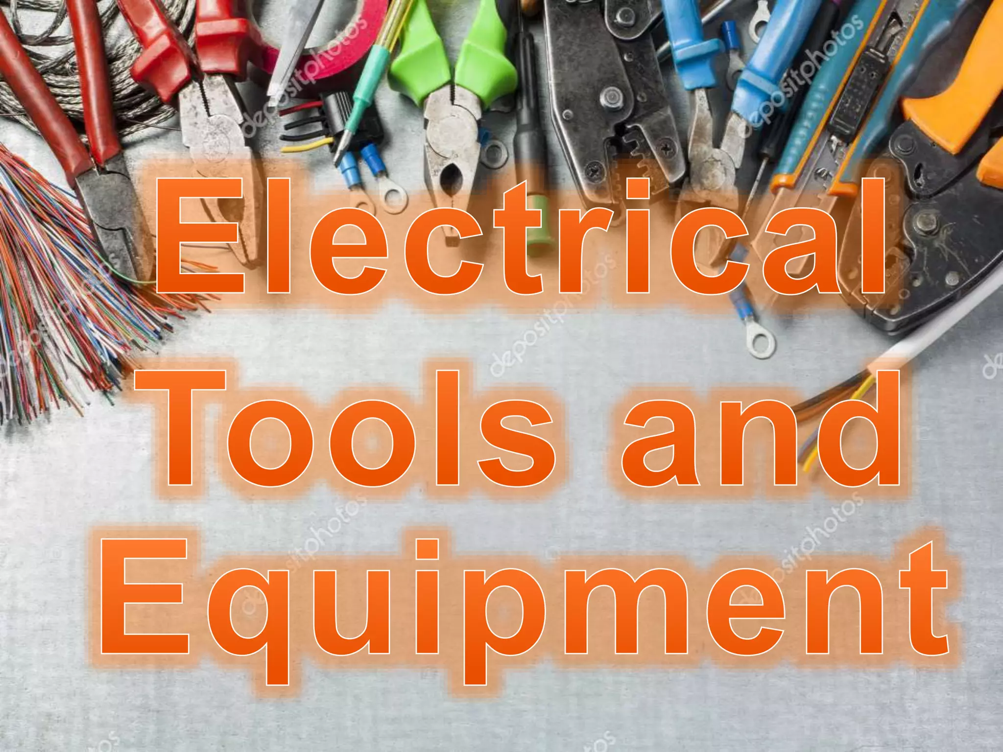 Prepare electrical supplies, materials and tools | PPTX
