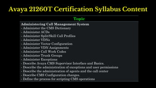Prepare for Avaya 21260T Certification- Syllabus & Questions.pdf