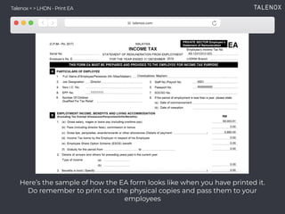 Print Form EA from Talenox | PPT