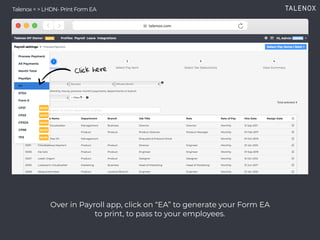Print Form EA from Talenox | PPT