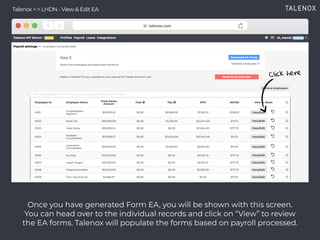 Print Form EA from Talenox | PPT