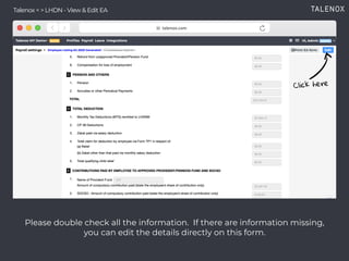 Print Form EA from Talenox | PPT