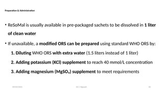 Prepare ORS from ORS packet and explain its use | PPTX