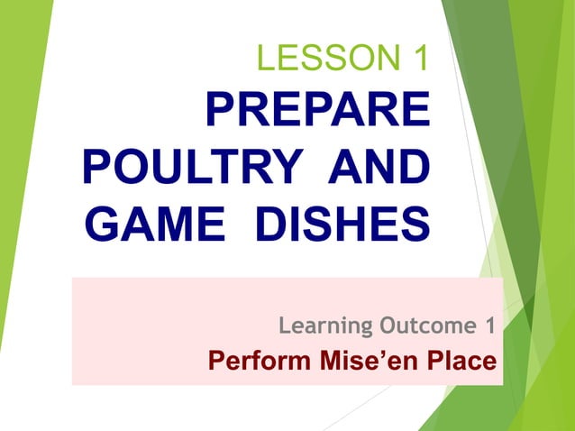 Prepare Poultry and Game Dishes.pptx | Birds | Pets
