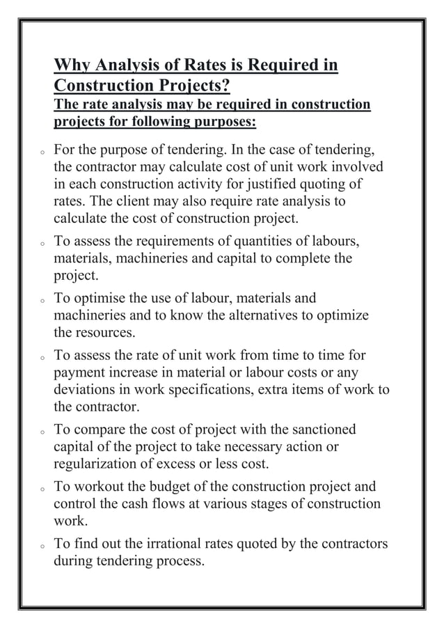 PREPARE RATE ANALYSIS OF PAINTING WORK USING OBD , PLASTIC EMULSION OIL ...