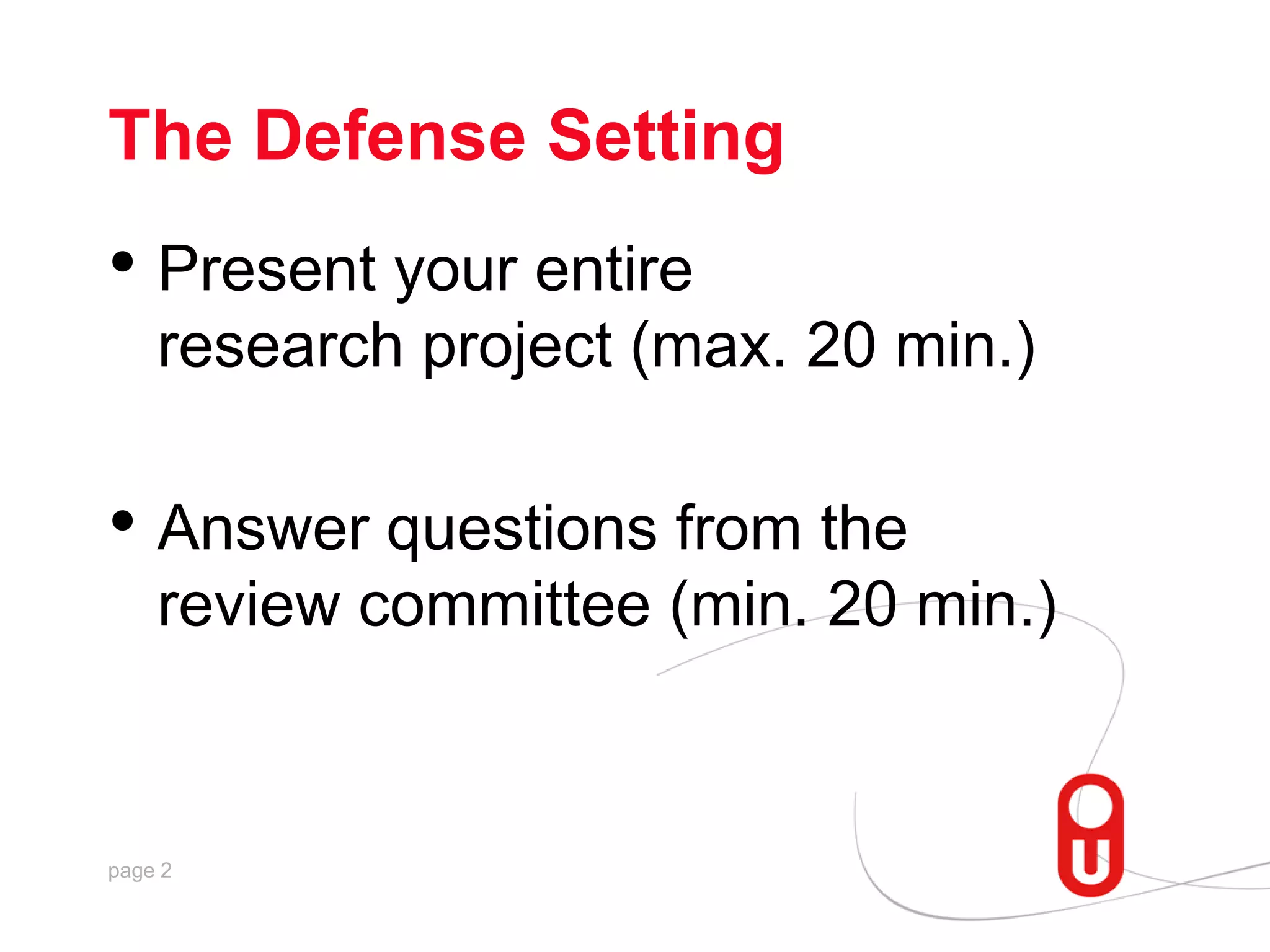 Prepare your Ph.D. Defense Presentation | PPTX