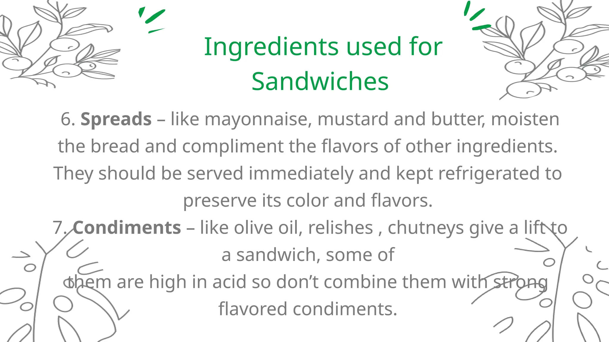 PREPARE SANDWICH/cookery nc ii,preparation | PPTX