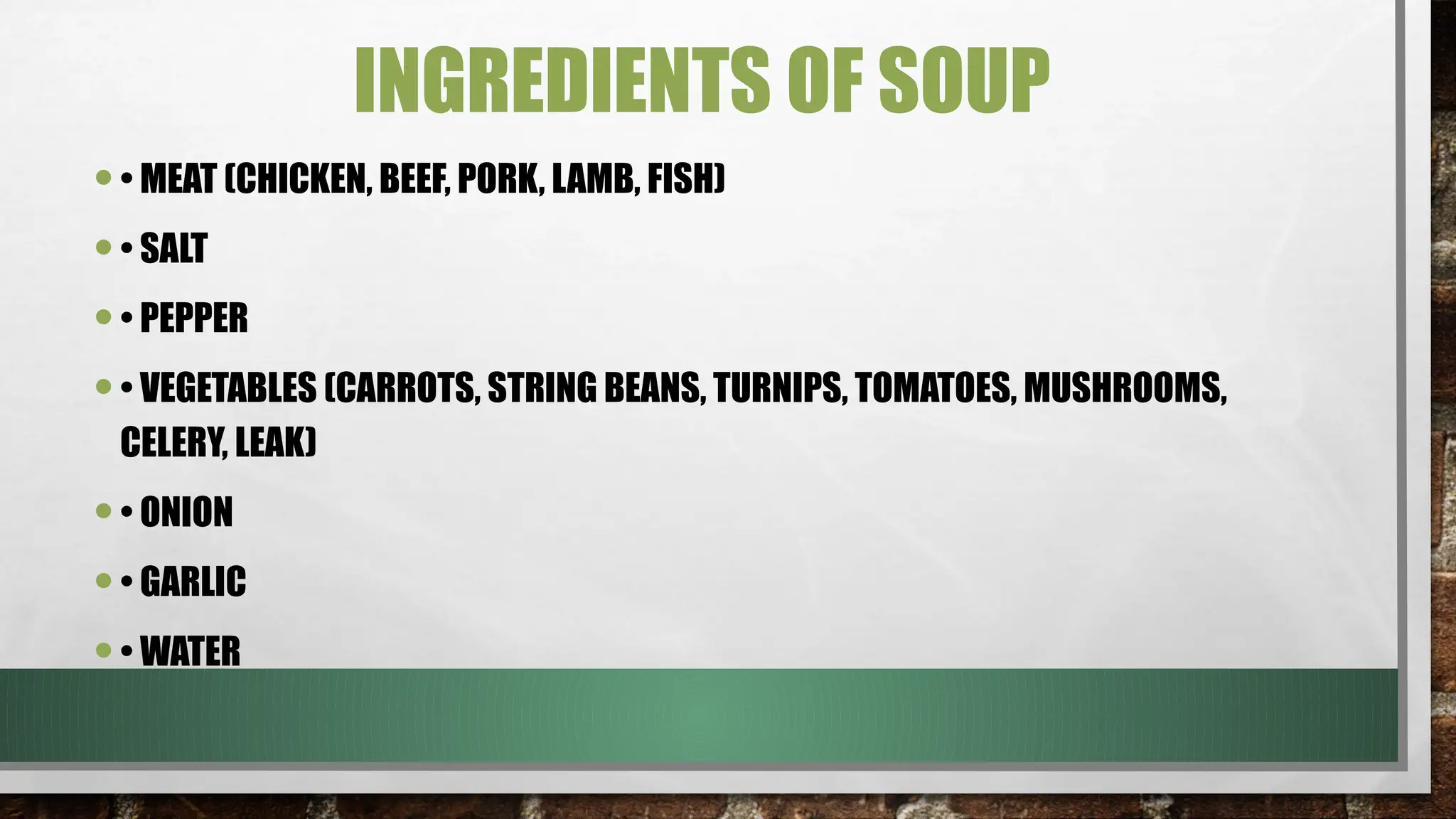 Prepare soups required for menu items COOKERY 10 2ND WEEK.pptx
