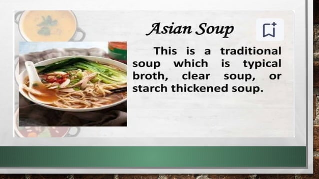 Prepare soups required for menu items COOKERY 10 2ND WEEK.pptx