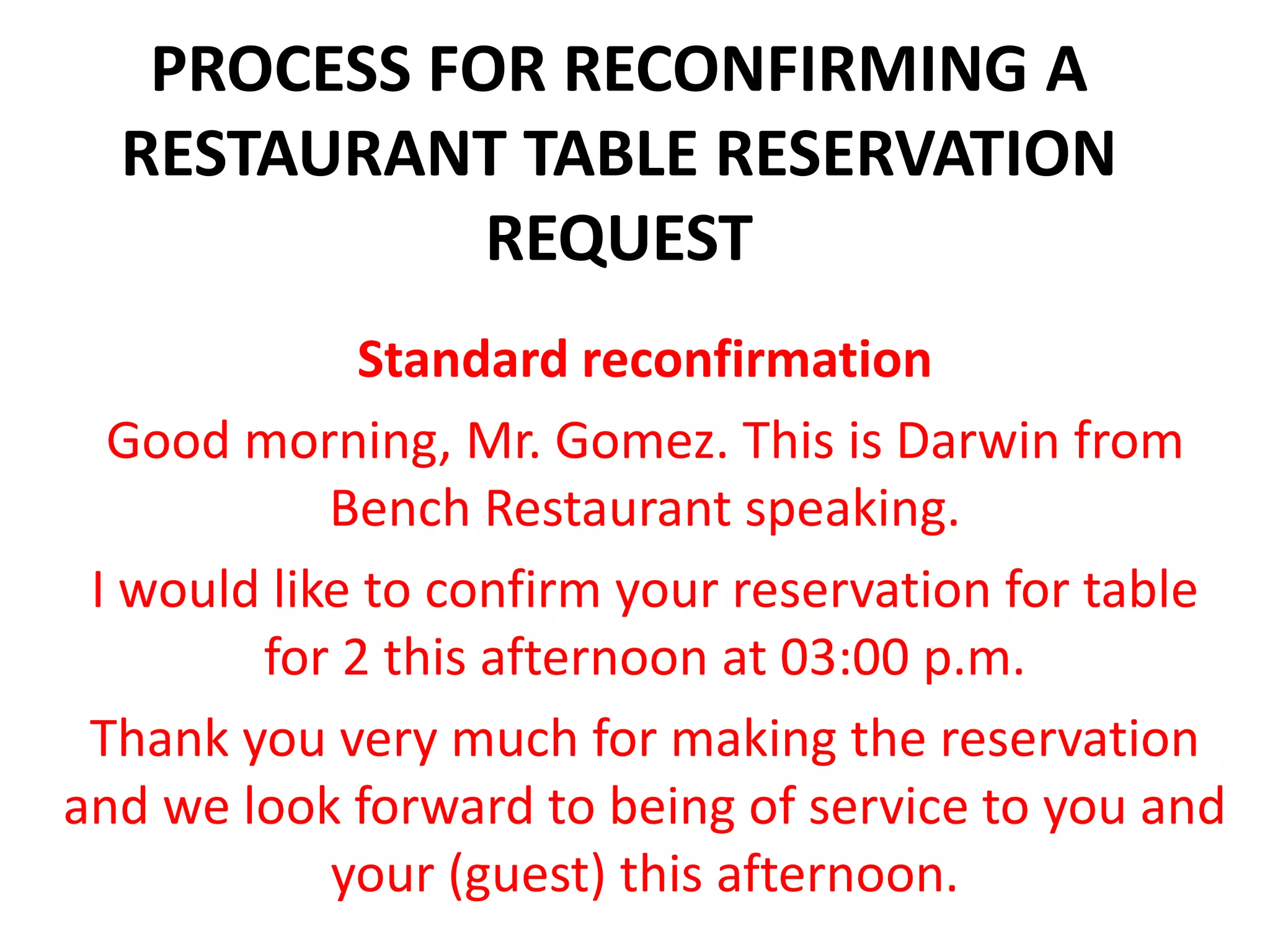 PREPARE THE DINING ROOM.pptx