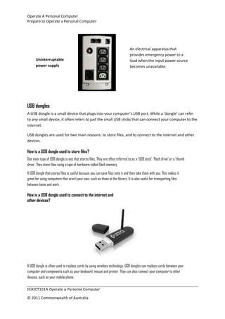 Prepare to use a personal computer | PDF