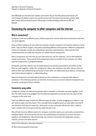 Prepare to use a personal computer | PDF