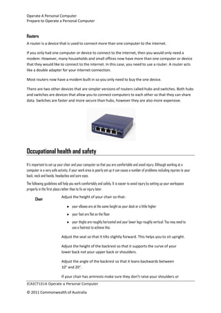 Prepare to use a personal computer | DOCX