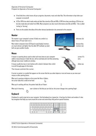 Prepare to use a personal computer | PDF