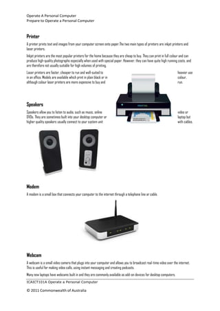 Prepare to use a personal computer | PDF
