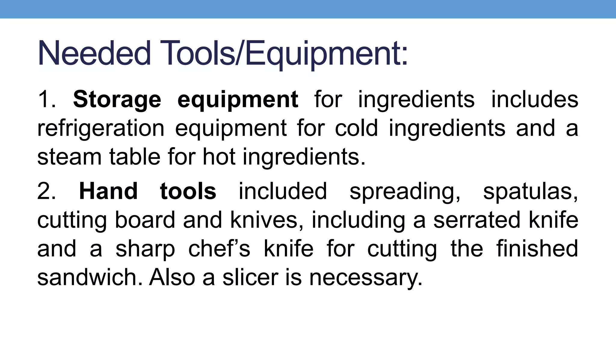 Prepare Variety of Sandwiches | PPTX