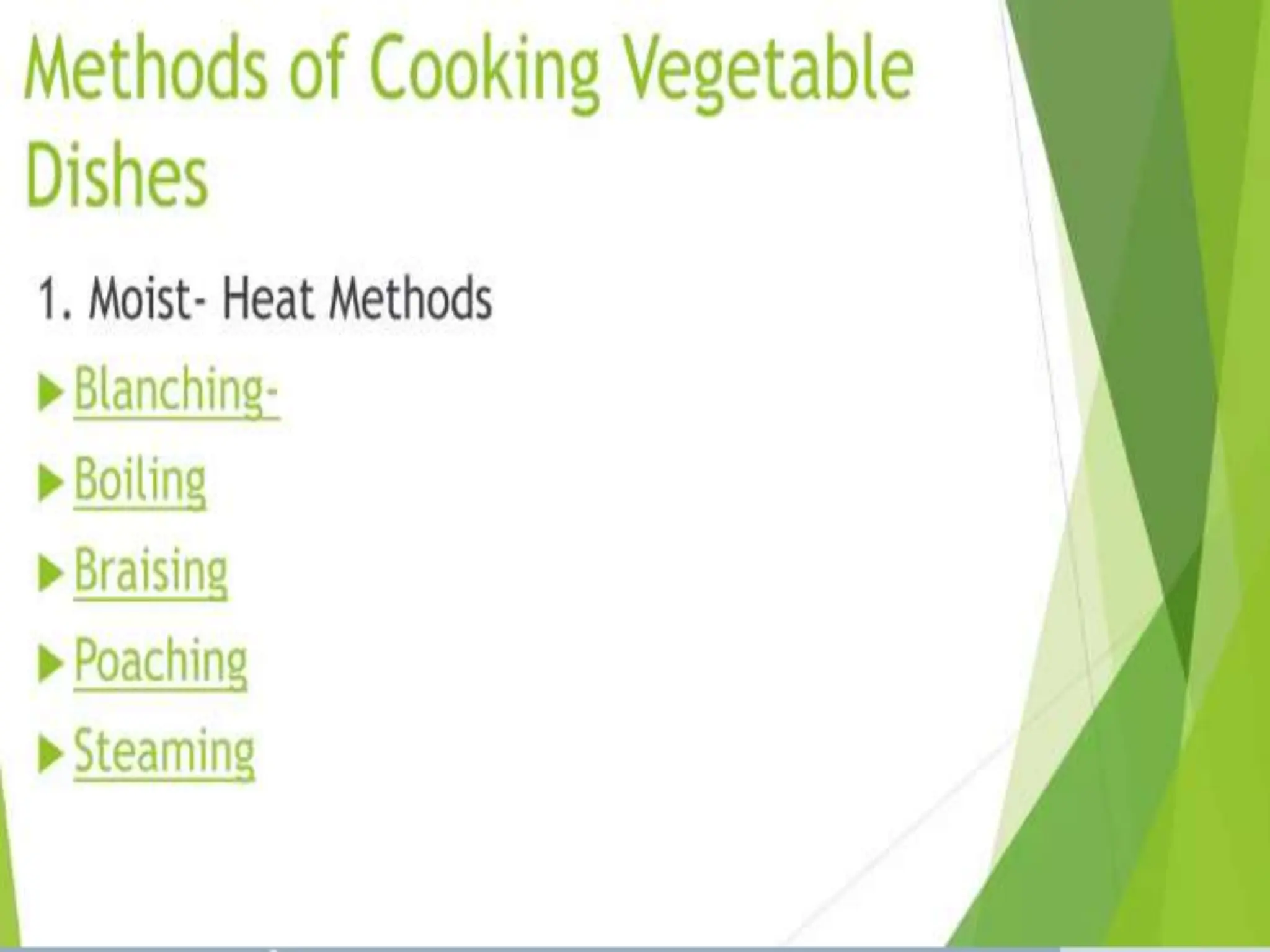 prepare vegetable dishes. ppt. cookery 12 | PPT