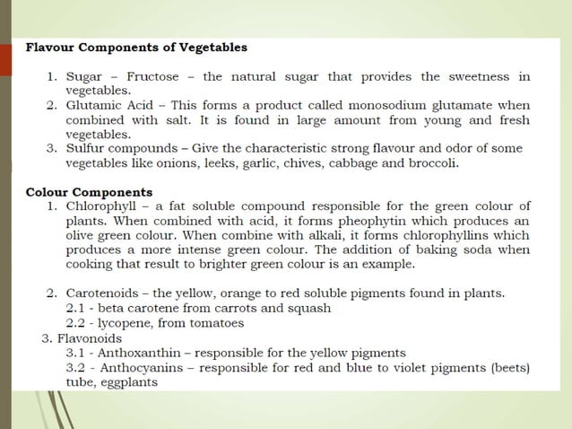 prepare vegetable dishes. ppt. cookery 12 | PPT