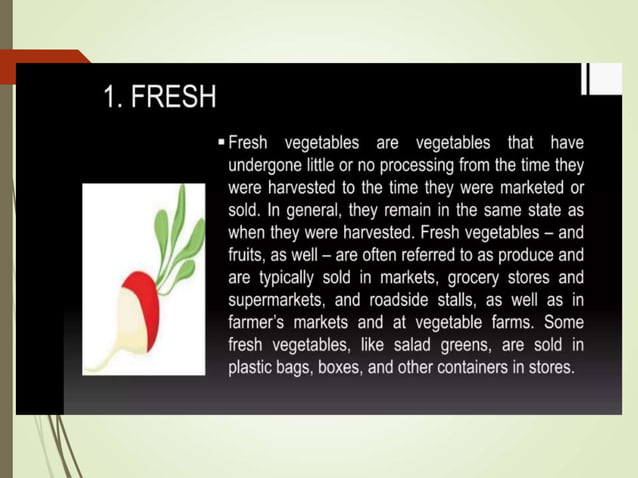 prepare vegetable dishes. ppt. cookery 12 | PPT