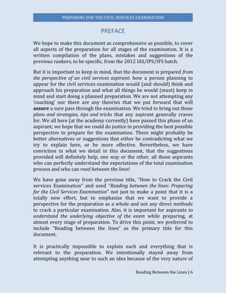 Reading between the lines: Preparing for the CIVIL SERVICES EXAMINATION ...