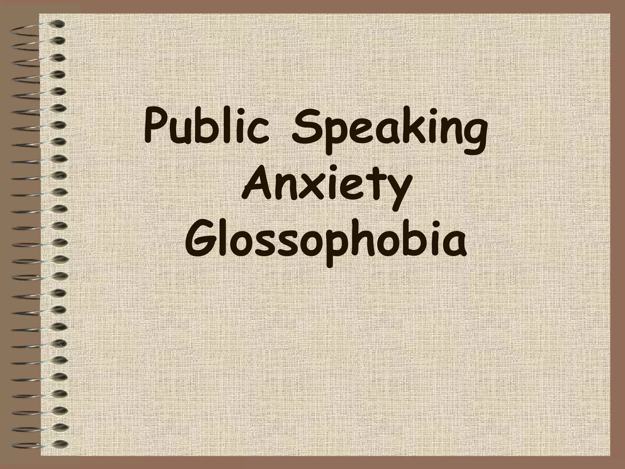 Fear Of Public Speaking | PPT