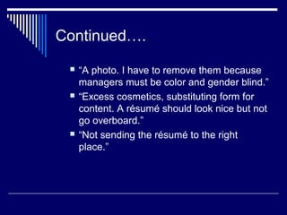 Preparing a computer friendly rsum | PPT