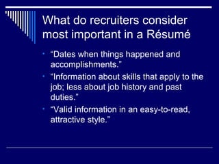 Preparing a computer friendly rsum | PPT