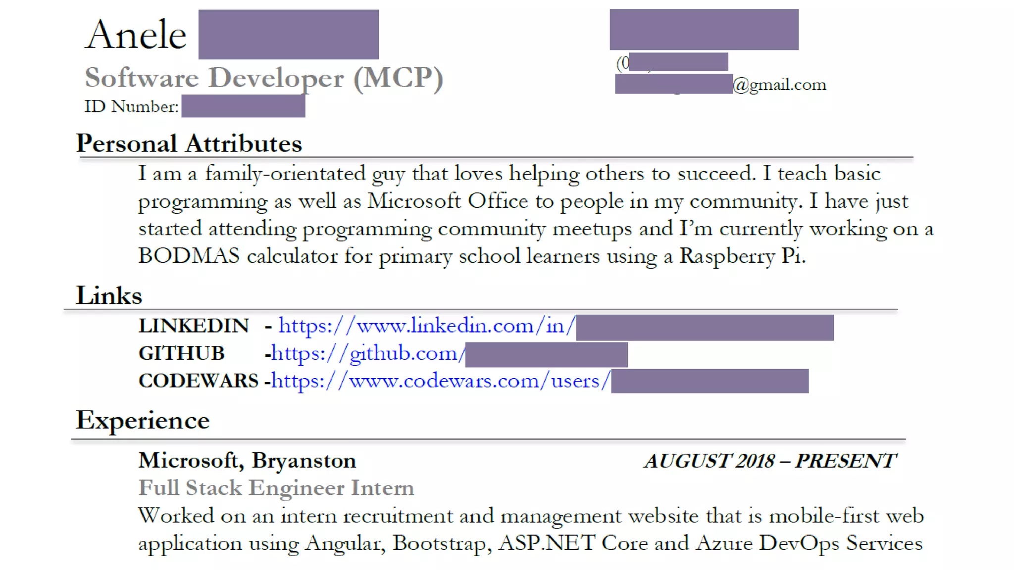 Preparing Your CV | PPT