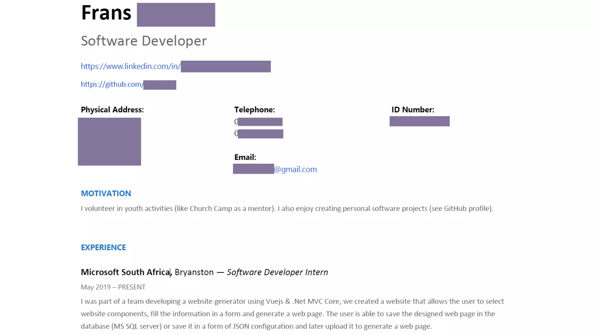 Preparing Your CV | PPT