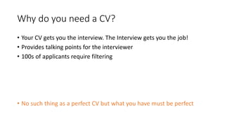 Preparing Your CV | PPT
